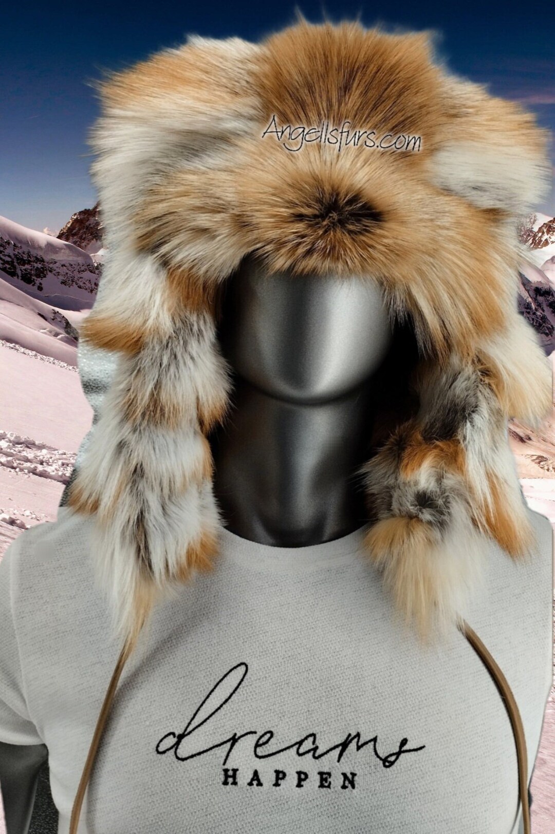 MEN'S RED FOX Trapper Hat!brand New Real Natural Genuine Fur! - Etsy