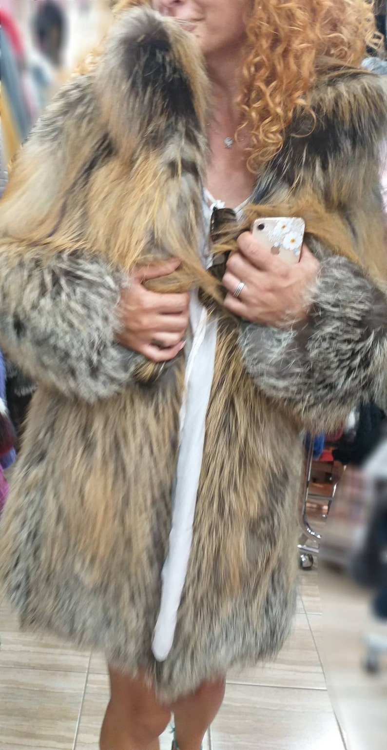CROSS FOX FUR Coat!fullpelts!order Any Color!brand New Real Natural ...