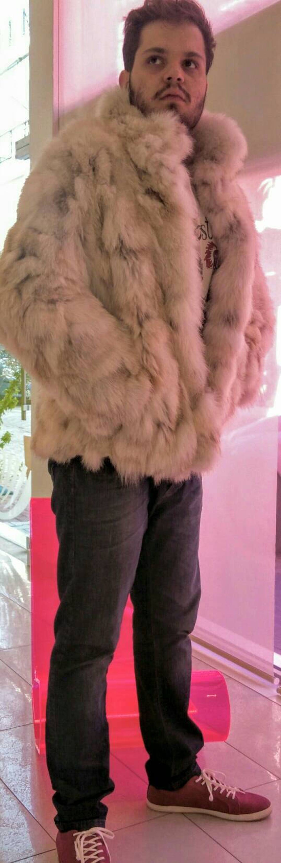 MEN'S NEW FUR Real Natural Fox Fur Jacket | Etsy