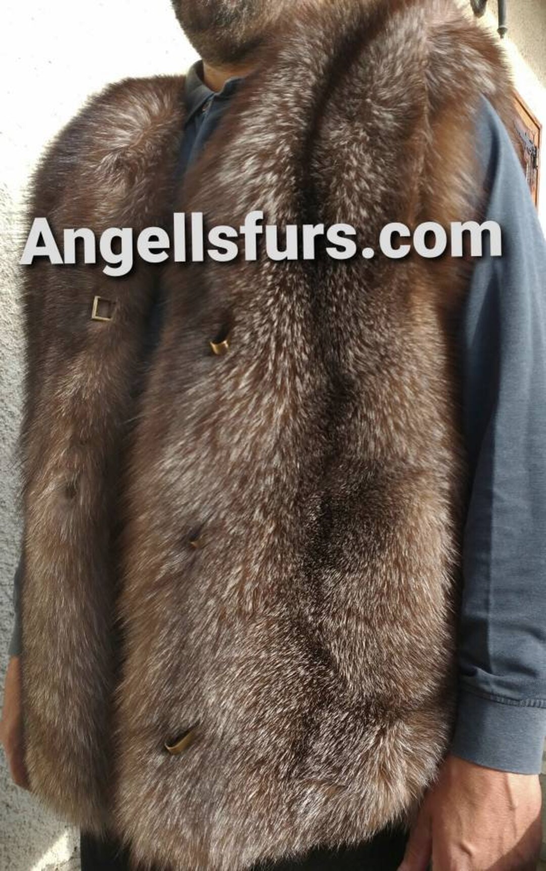 MEN'S CRYSTAL FOX Vest!fullpelts Brand New Real Natural Genuine Fur! - Etsy