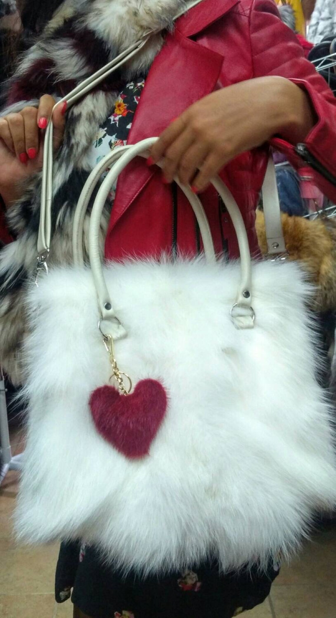 WHITE FOX Handbagbrand New Real Natural Genuine Fur - Etsy