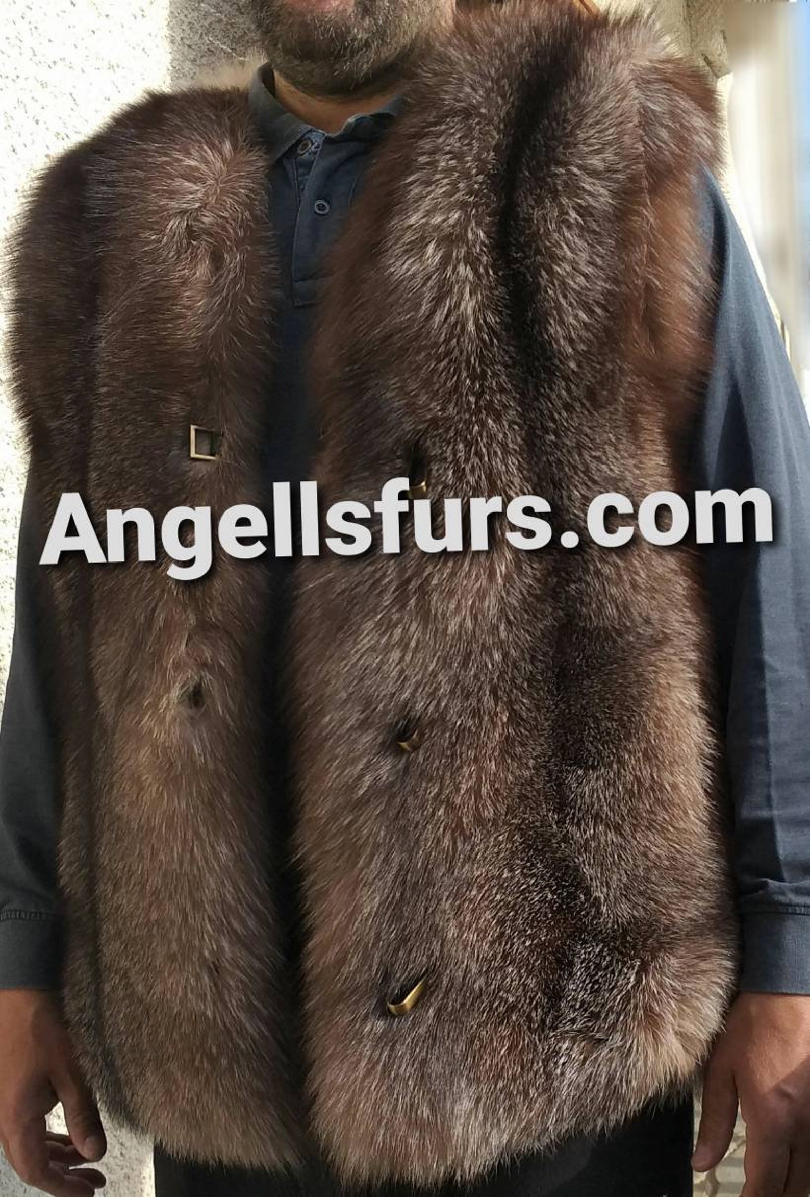 MEN'S CRYSTAL FOX Vestfullpelts Brand New Real Natural - Etsy