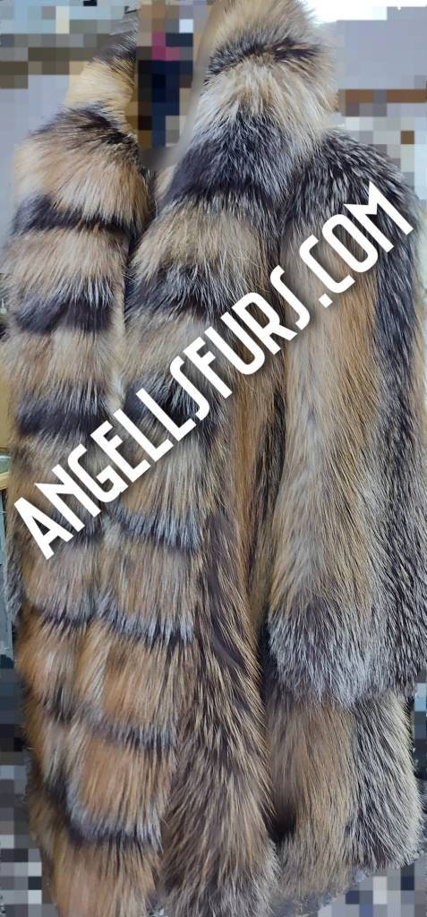 MEN'S CROSS FOX Fur Coatnew Modelbrand New Real Natural | Etsy