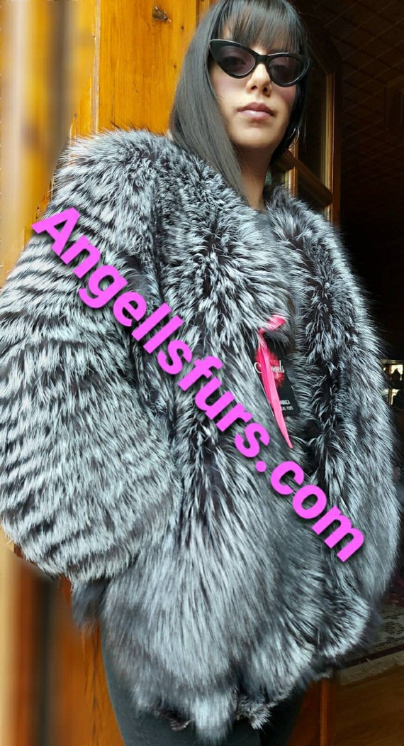 SILVER FOX FUR Jacketorder Any Colorbrand New Real Natural | Etsy