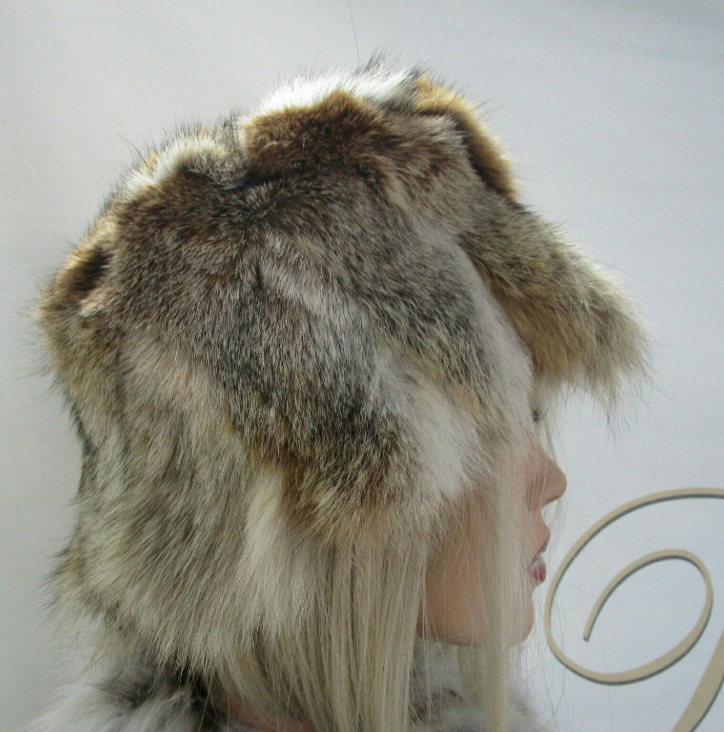 New!Natural,Real coyote fur HAT!!!