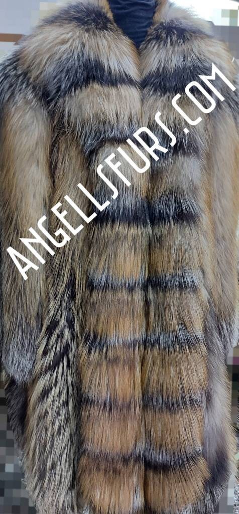 MEN'S CROSS FOX Fur Coatnew Modelbrand New Real Natural | Etsy