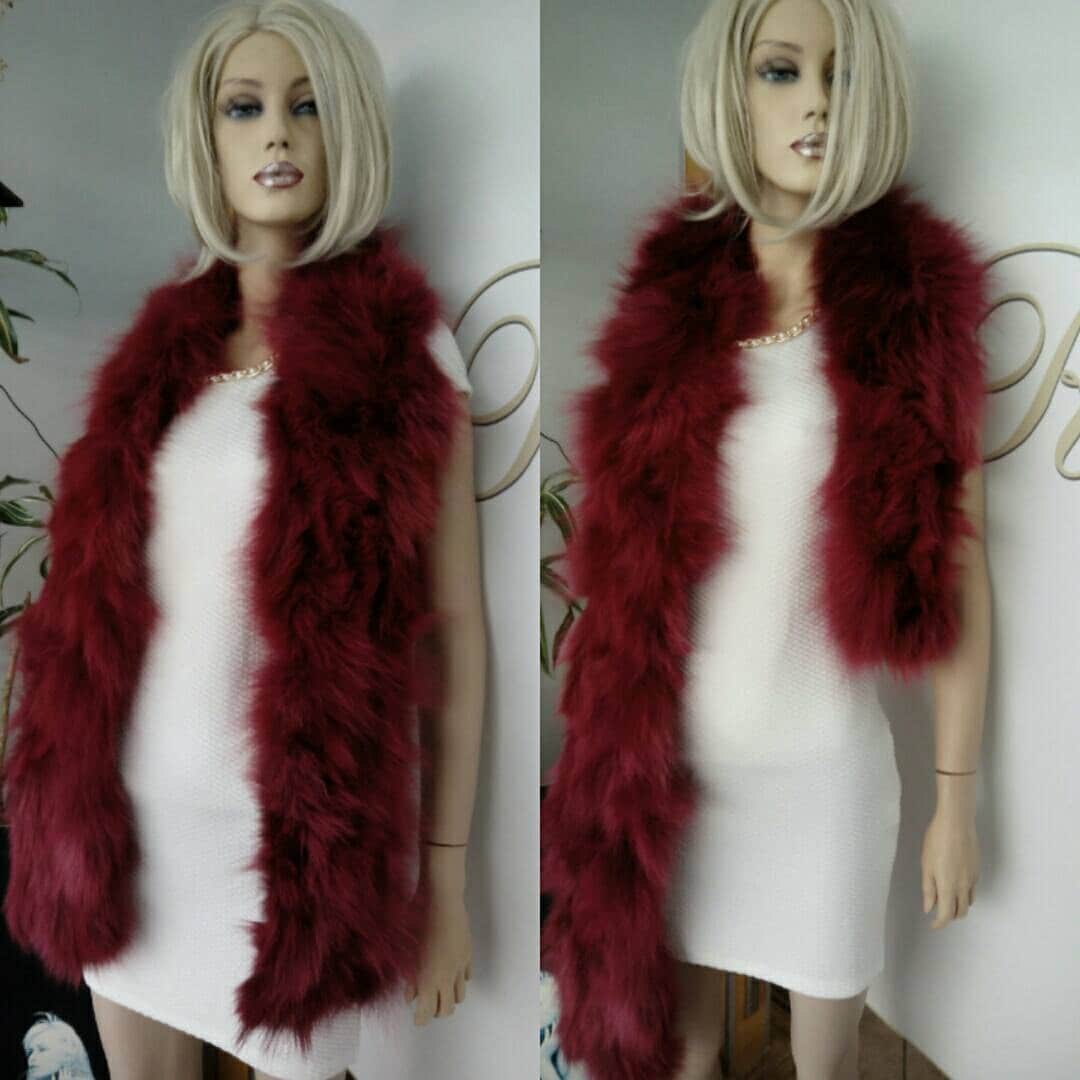 LONG FOX Fur SCARVES!Brand New Real Natural Genuine Fur!