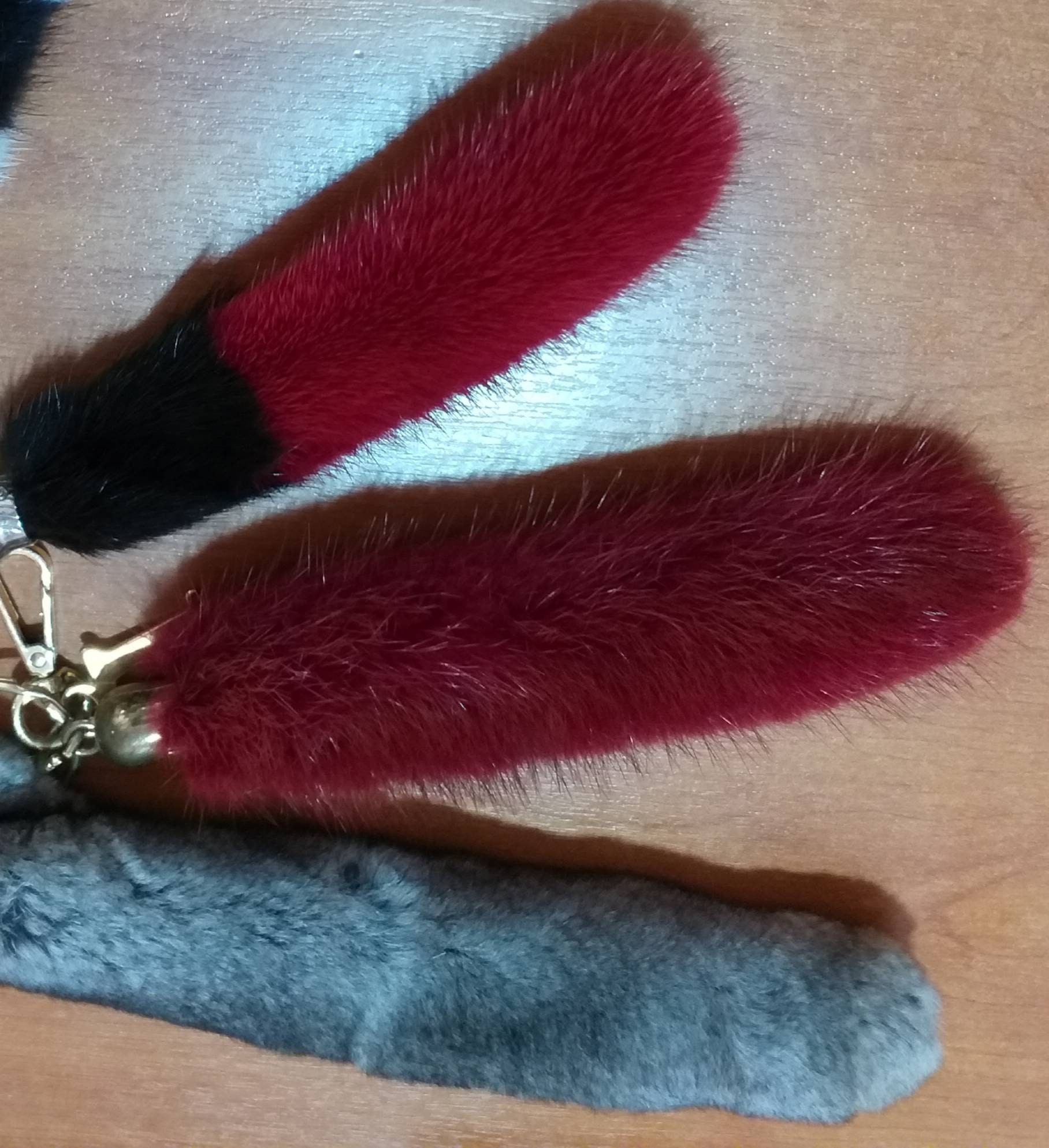 New! MINK keychain-in shape like tail- and Many Beautiful colors!unisex!