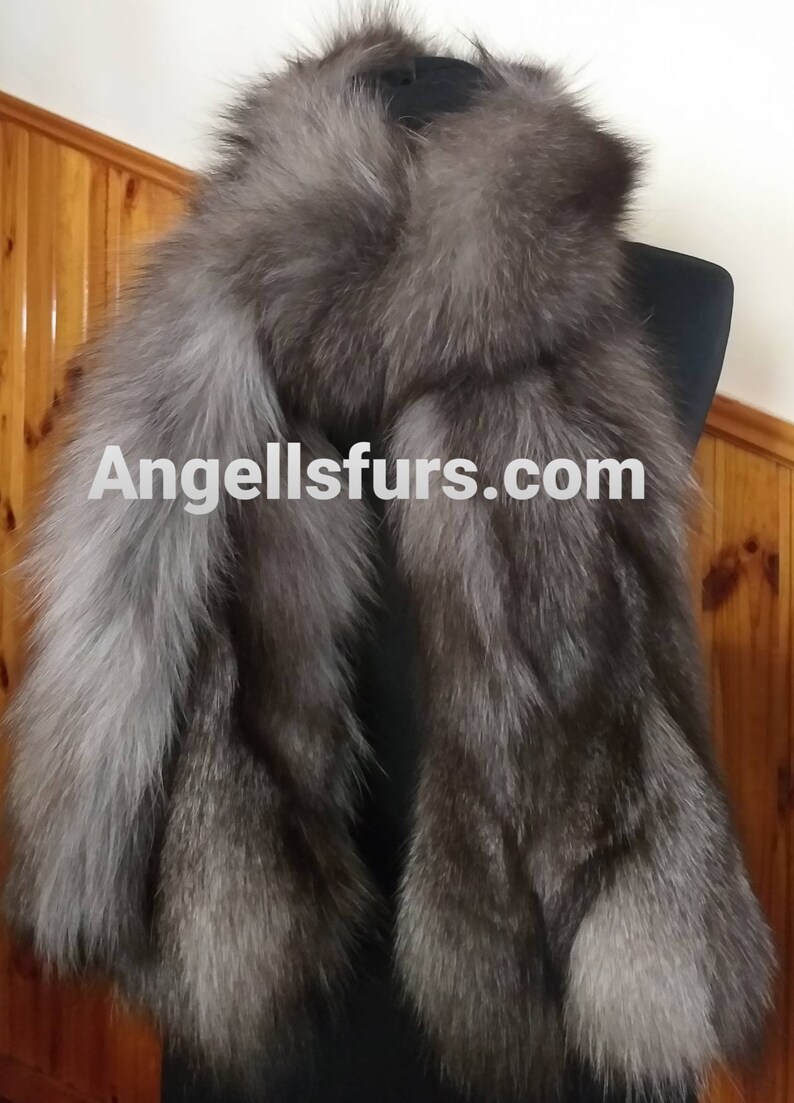 MEN'S SILVER FOX Fur Scarfbrand New Real Natural Genuine - Etsy