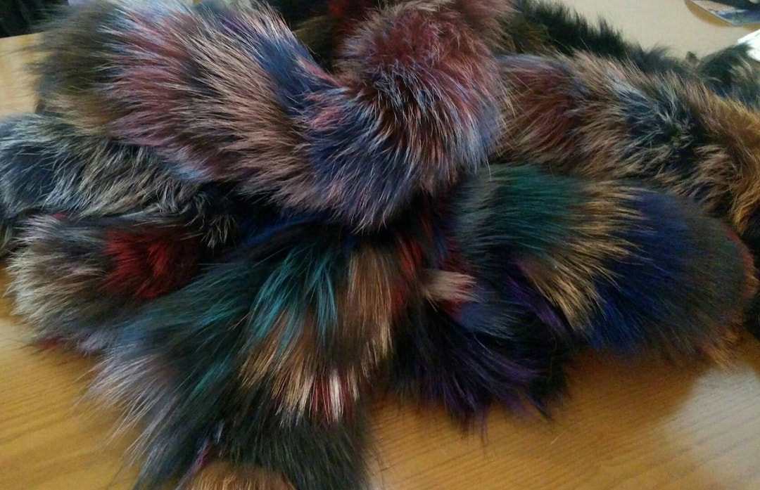 MULTICOLOR Fox Scarvesbrand New Real Natural Genuine Fur - Etsy