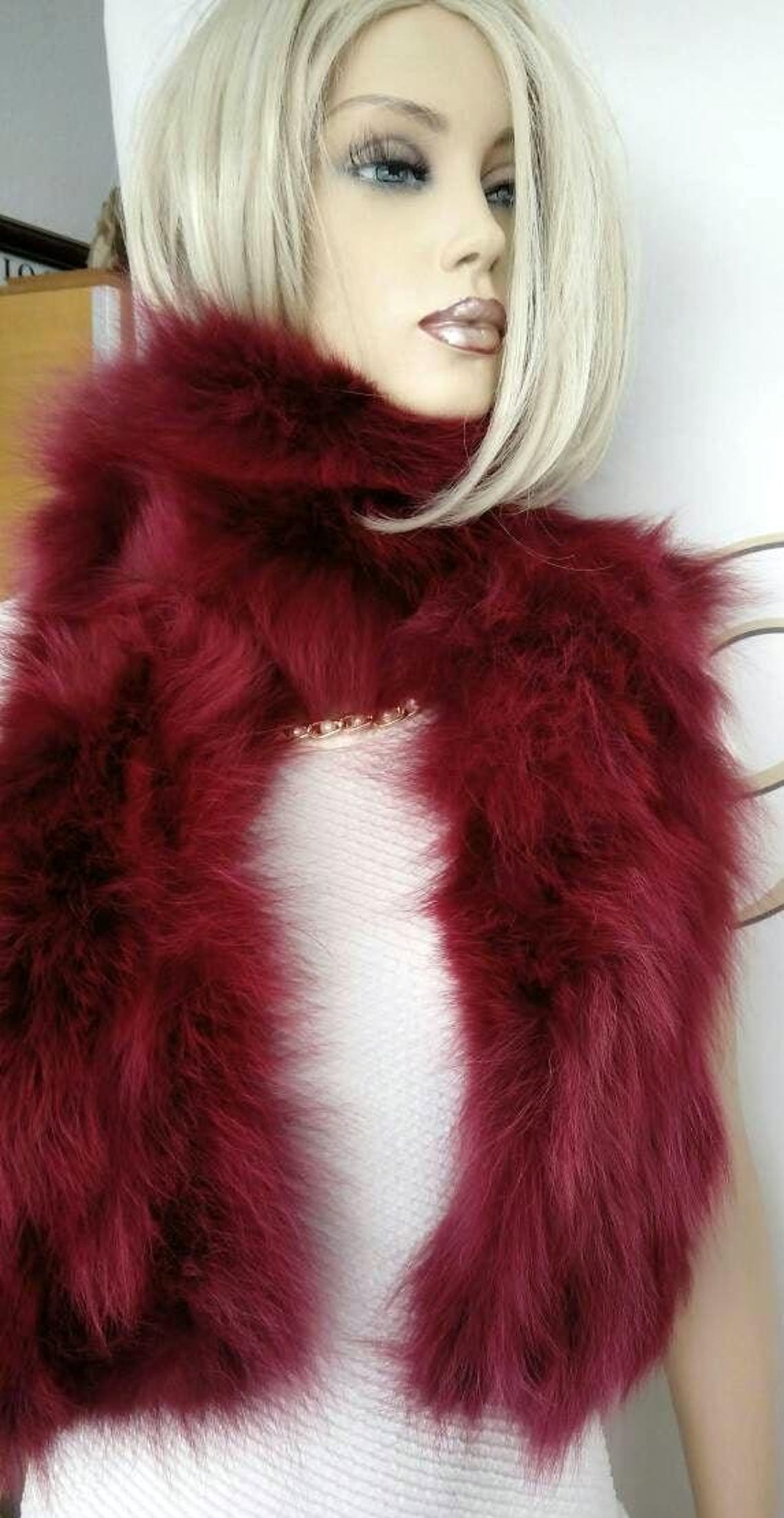 LONG FOX Fur Scarves!brand New Real Natural Genuine Fur! - Etsy