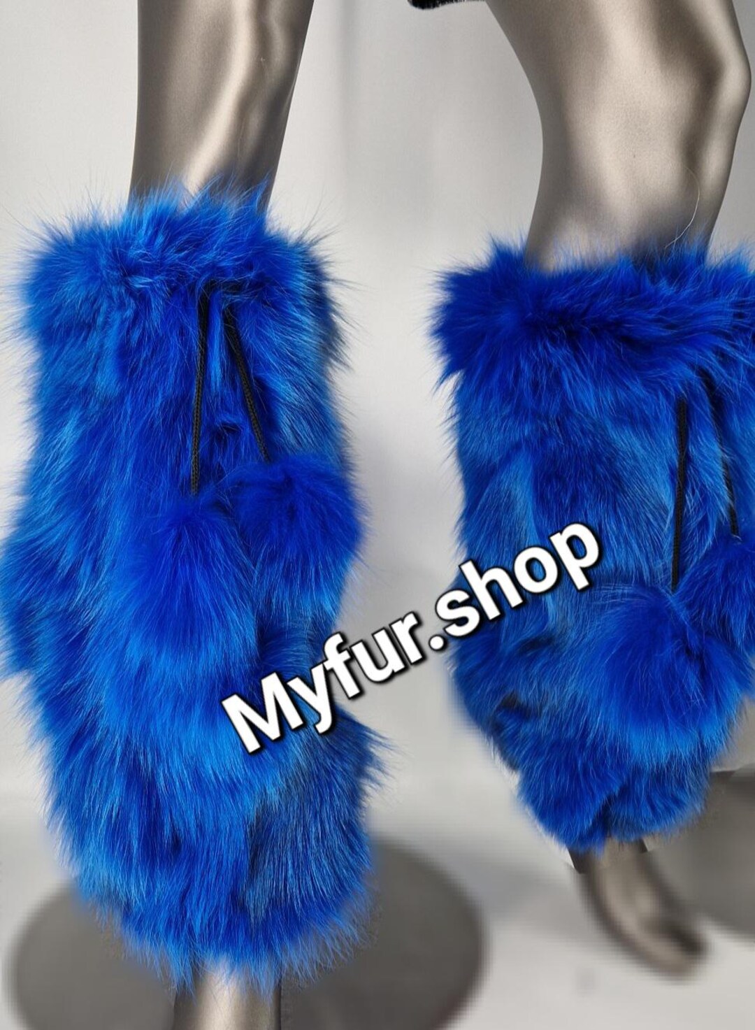 ROYAL BLUE FOX Leg Warmers!brand New Real Natural Genuine Fur! - Etsy