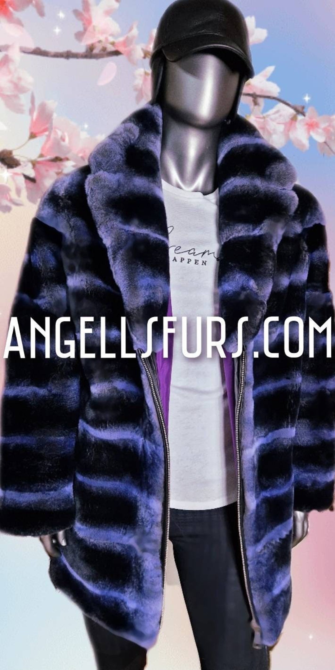 MEN'S REX FUR Coat!order Any Color!brand New Real Natural Genuine Fur ...