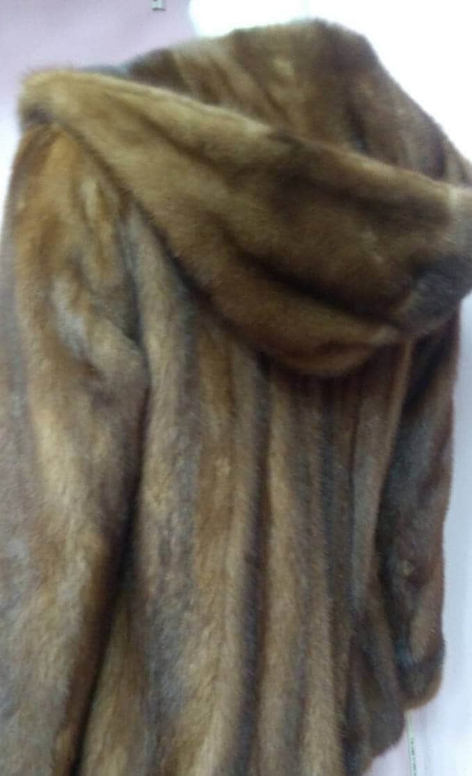 HOODED MINK FUR Jacket!Fullpelts!Brand New Real Natural Genuine Fur!