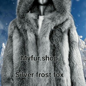 MEN'S HOODED CRYSTAL Fox Jacket!brand New Real Natural Genuine Fur! - Etsy
