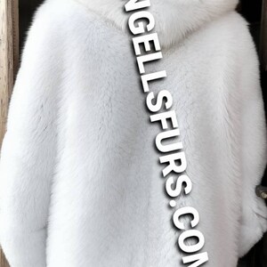 MEN'S WHITE HOODED Fox Coat!fullpelts!brand New Real Natural Genuine ...