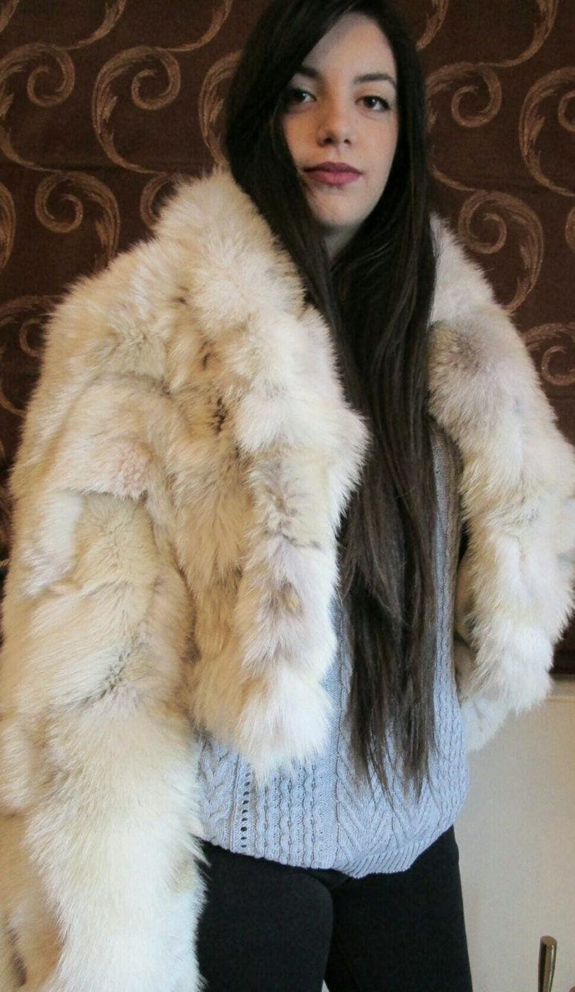 FOX Fur Short FLUFFY Jacket!brand New Real Natural Genuine Fur! - Etsy