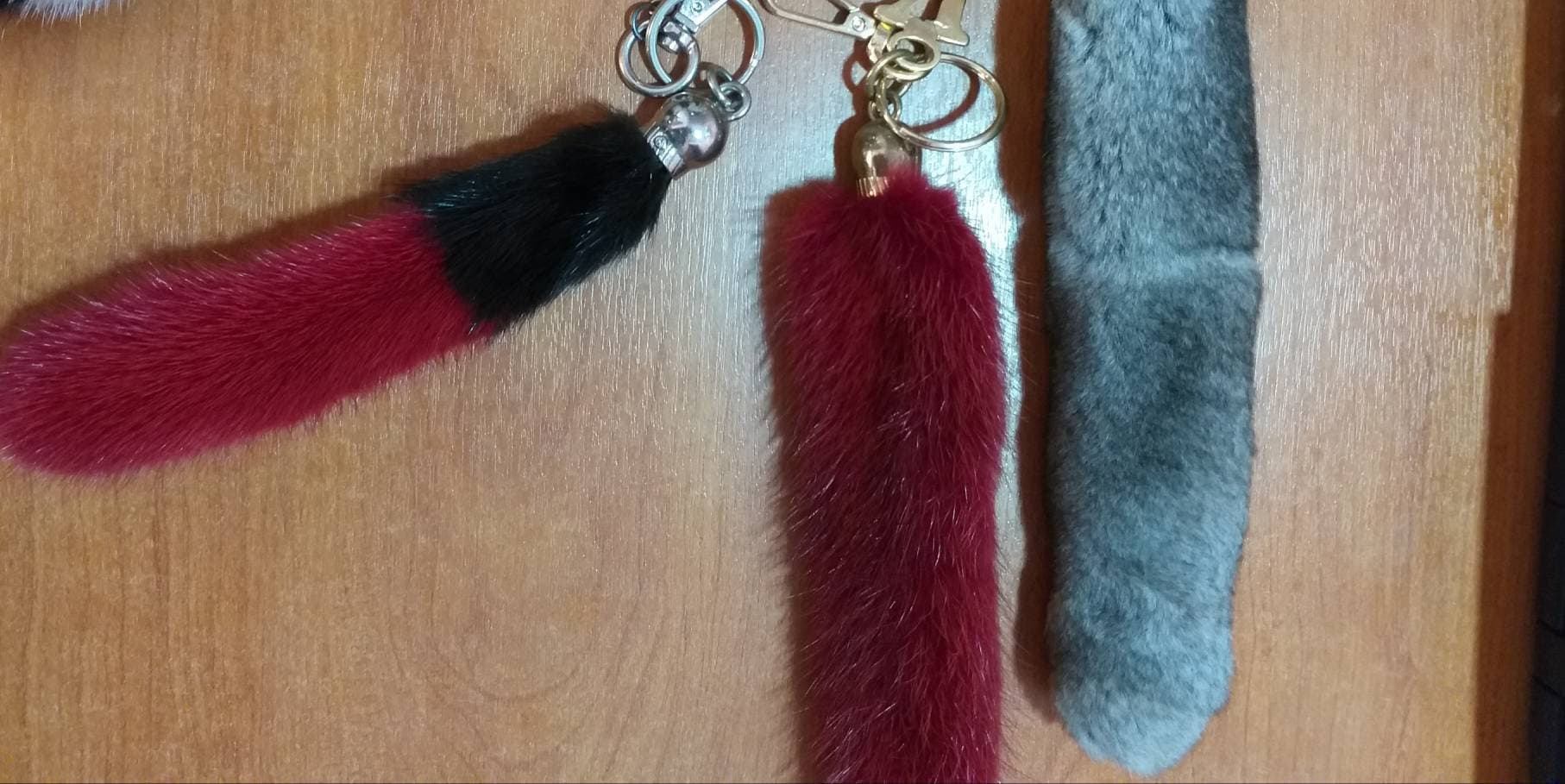 New! MINK keychain-in shape like tail- and Many Beautiful colors!unisex!