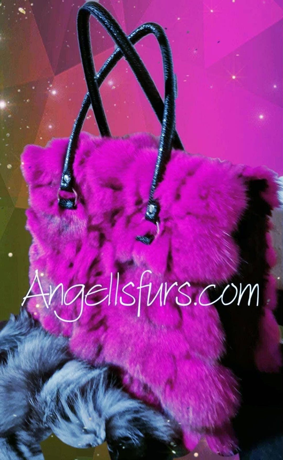 FUCHSIA COLOR FOX Bag!brand New Real Natural Genuine Fur! - Etsy