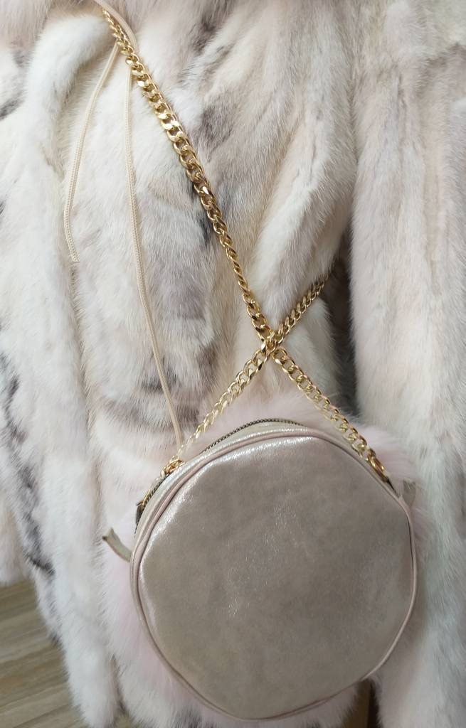 FOX Fur Bag in Pink colors! Order in any color or shape!Brand New Real ...
