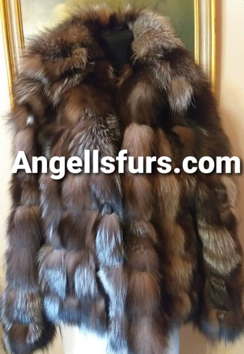 MEN'S CRYSTAL FOX Fur Jacket,video Available!brand New Real Natural ...