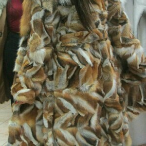 New,natural Real Long Red Fox Fur Coat With Beautiful Fox Collar - Etsy