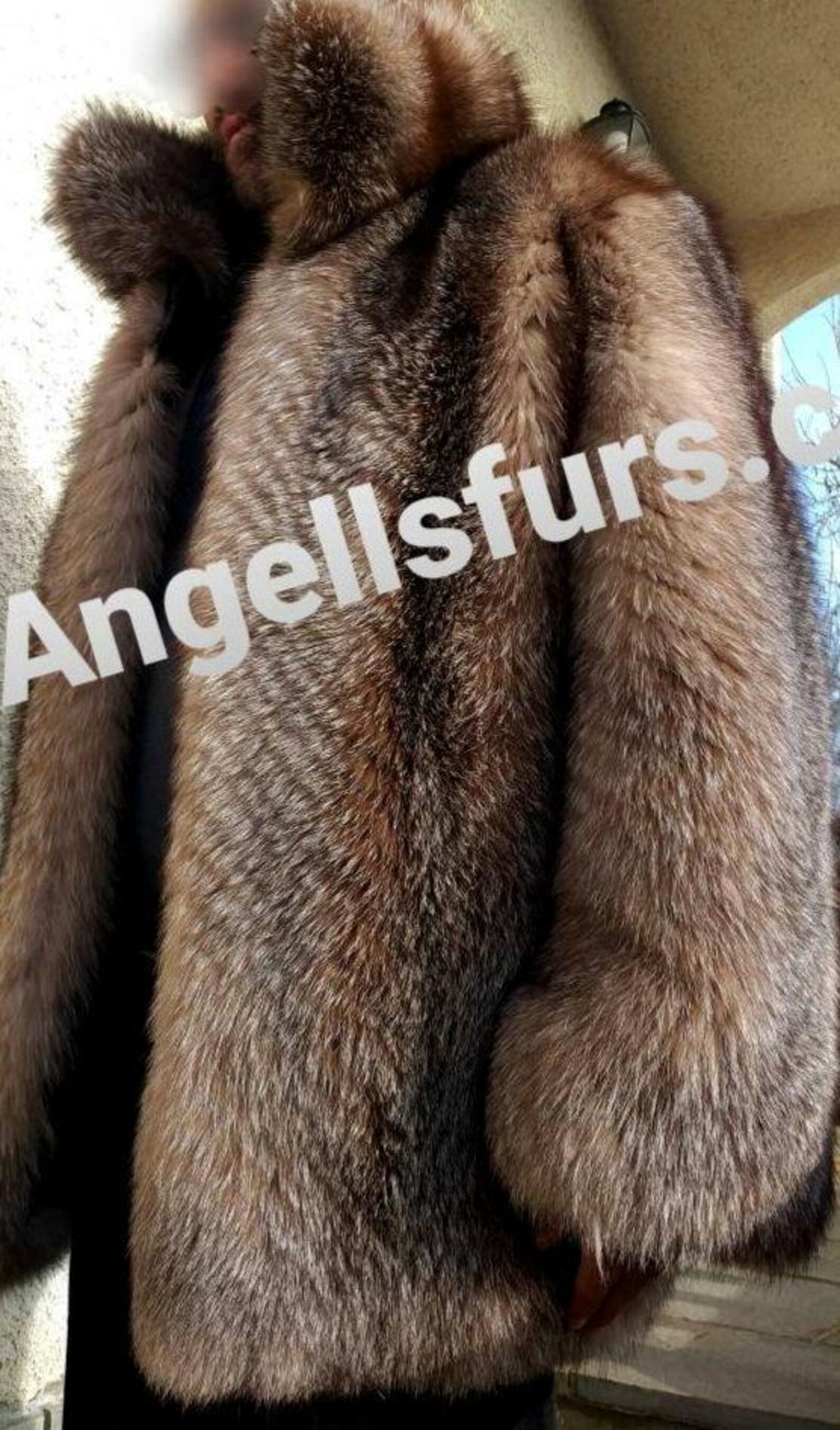 MEN'S CRYSTAL FOX Fur Coat!order Any Color!brand New Real Natural ...