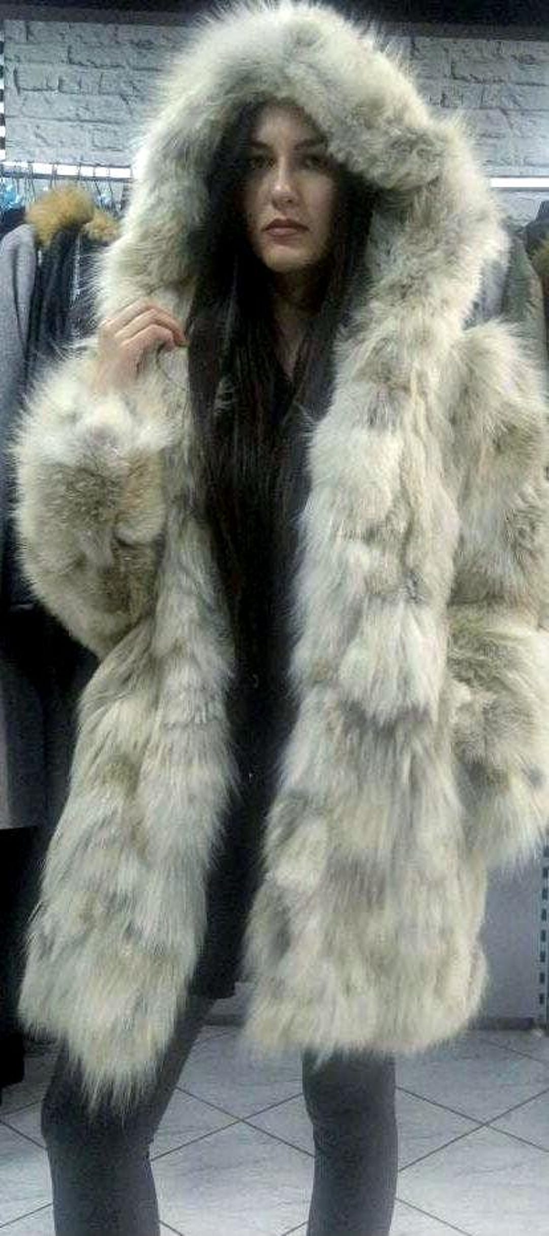 HOODED GOLDEN FOX Fur Coat!brand New Real Natural Genuine Fur - Etsy