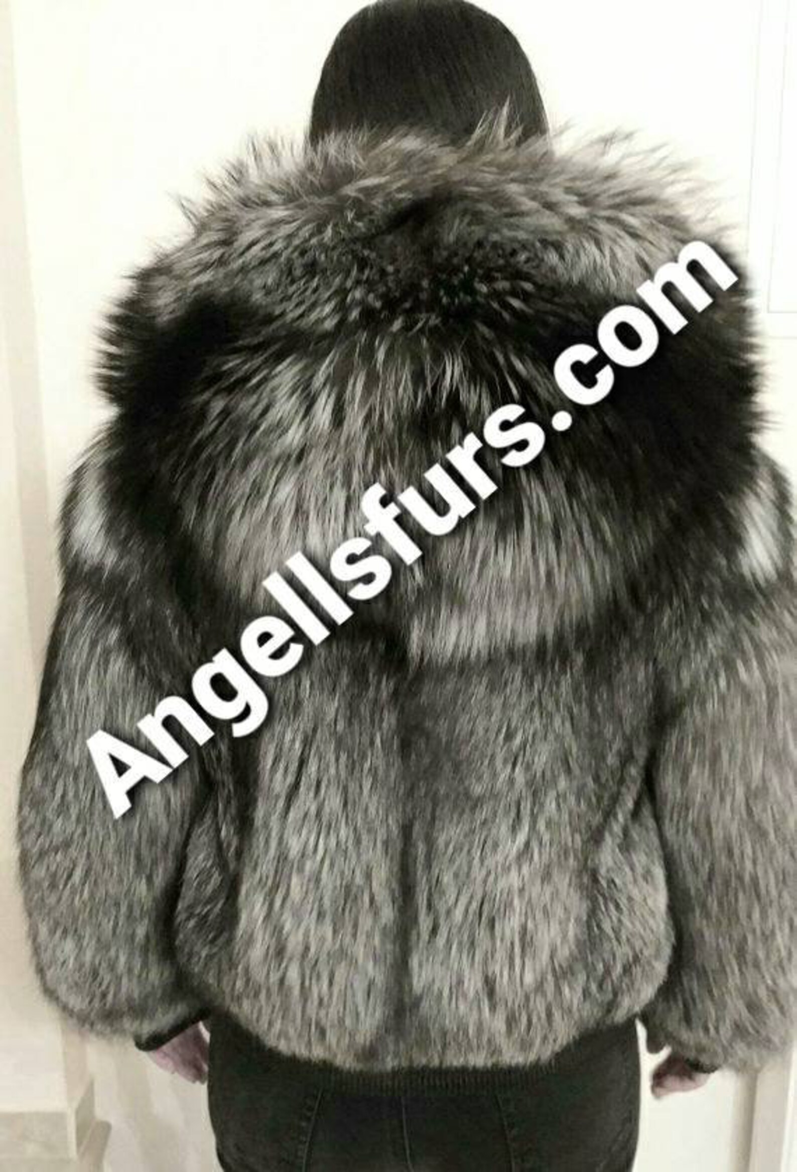SILVER FOX BOMBER Hooded Jacket!brand New Real Natural Genuine Fur! - Etsy