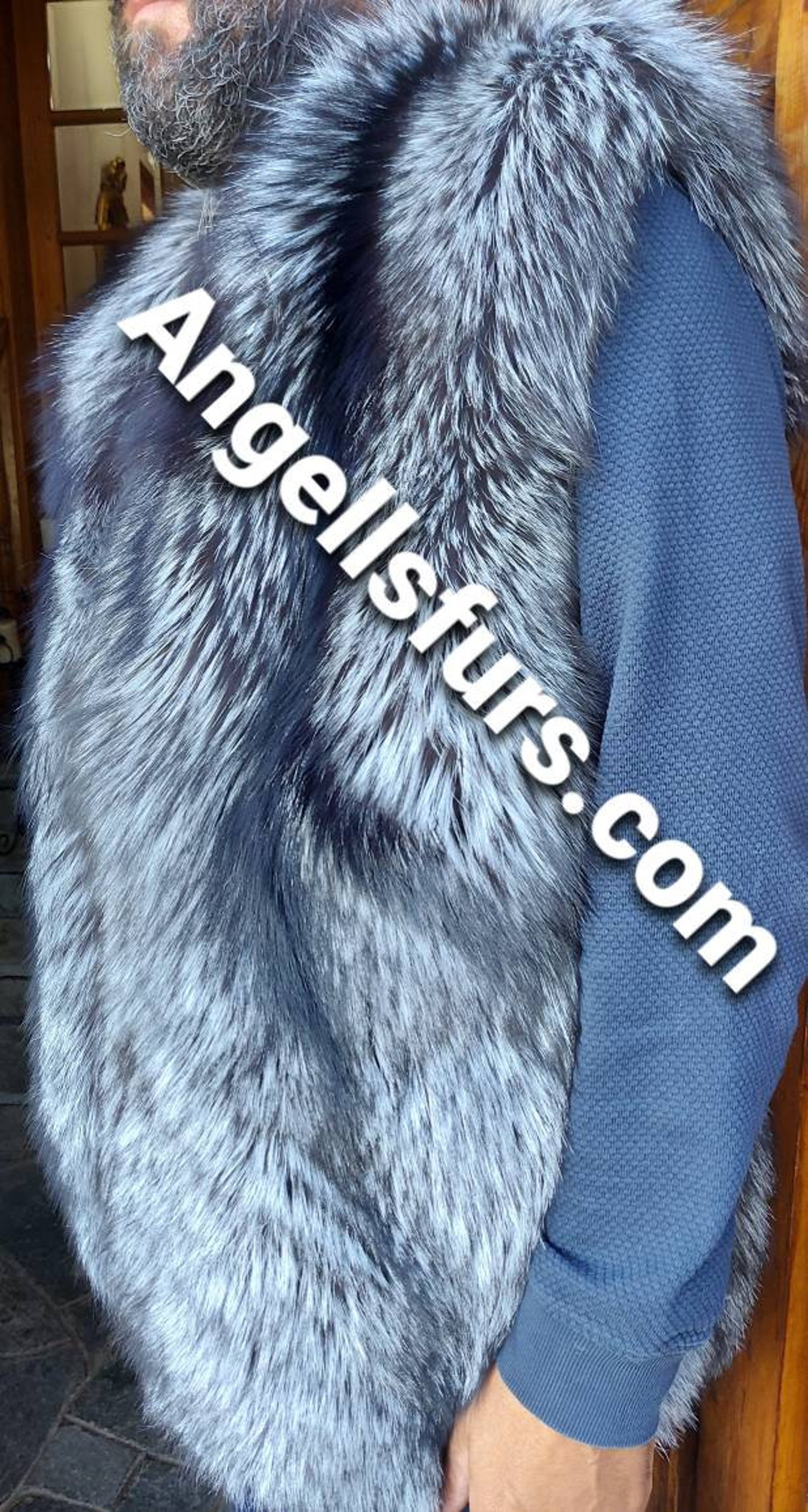 MEN'S SILVER FOX Vest!fullpelts!brand New Real Natural Genuine Fur - Etsy