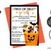 Printed Digital Halloween trick or Treat - Etsy