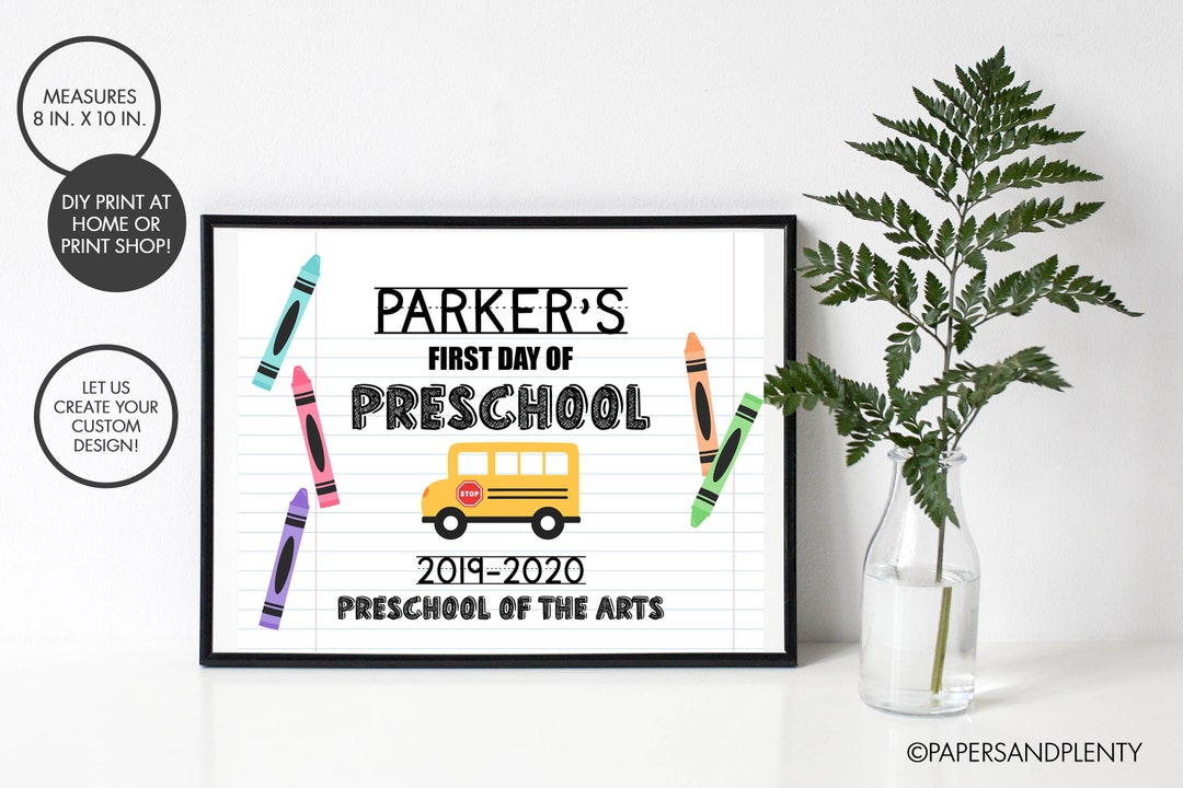 DIGITAL FILE First Day of School 8x10 Photo Prop | School Photo Prop ...