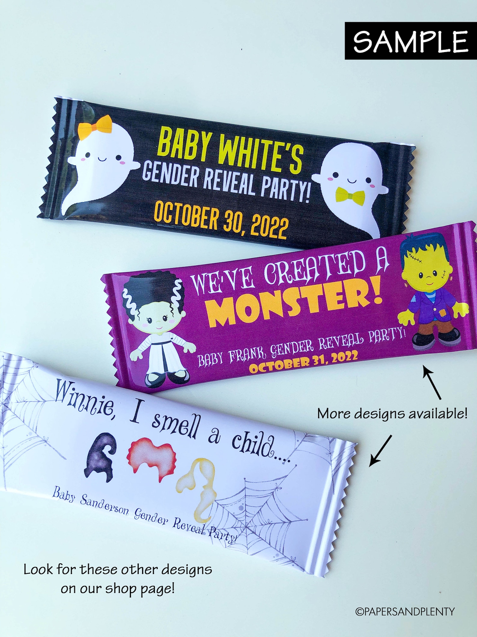 Candy Bar Party Favors, Halloween Chocolate Bars, Halloween Class Party ...