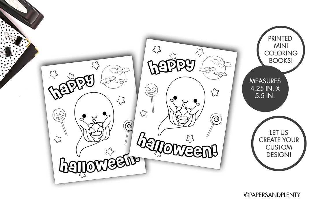 10 Halloween Kids Mini Coloring Books, Kids Activity Book, Kids ...