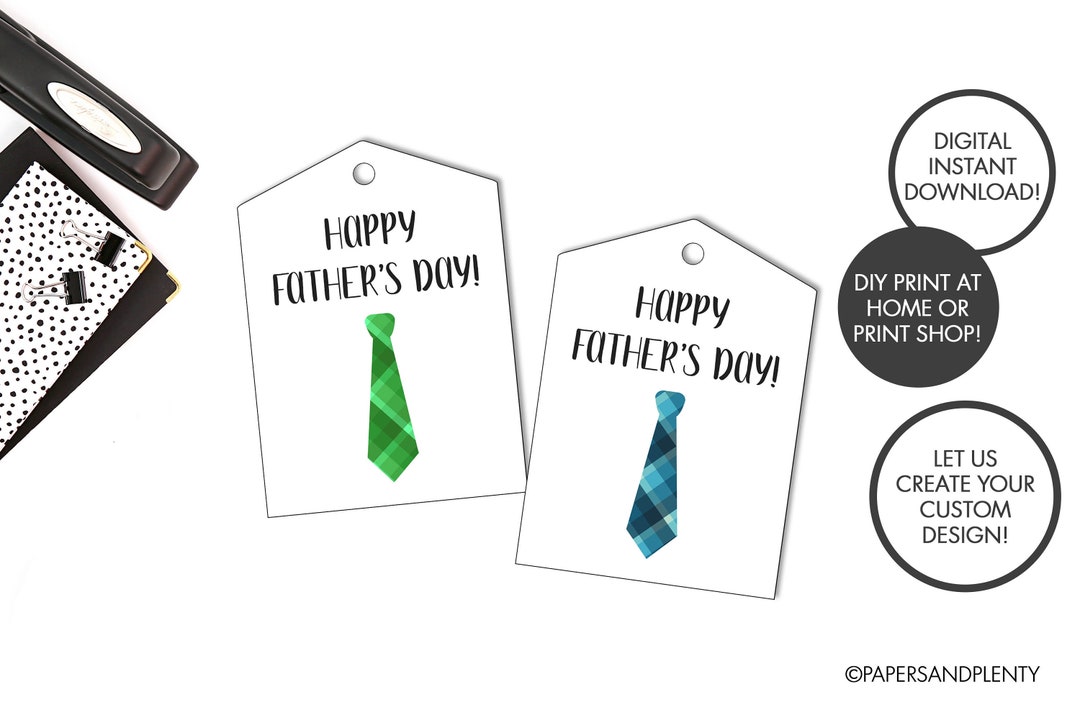 DIGITAL FILE - Father's Day Gift Tags | Happy Father's Day Card ...