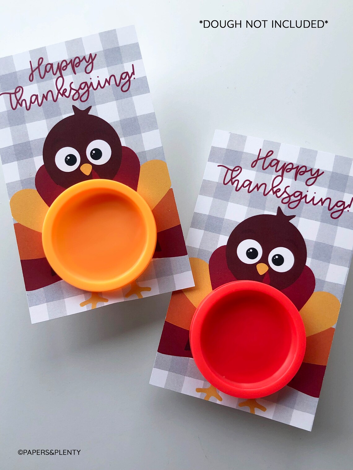 PRINTED Thanksgiving Doh Favor Card Kids Table Doh Card Kids - Etsy