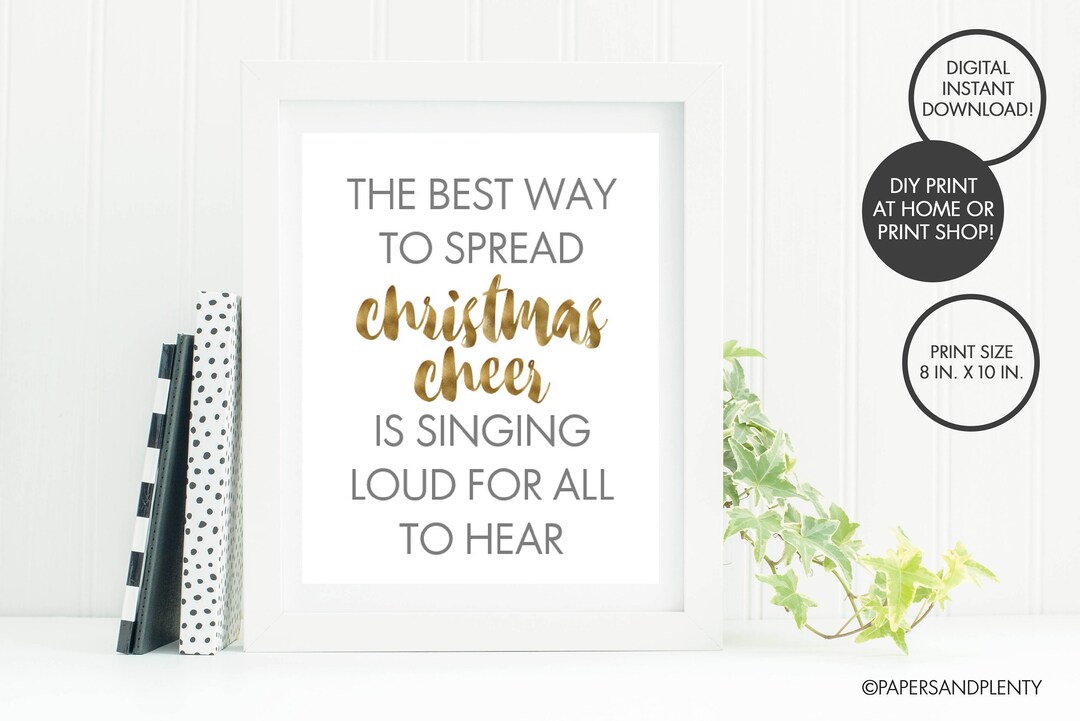 DIGITAL FILE the Best Way to Spread Christmas Cheer Holiday Print ...