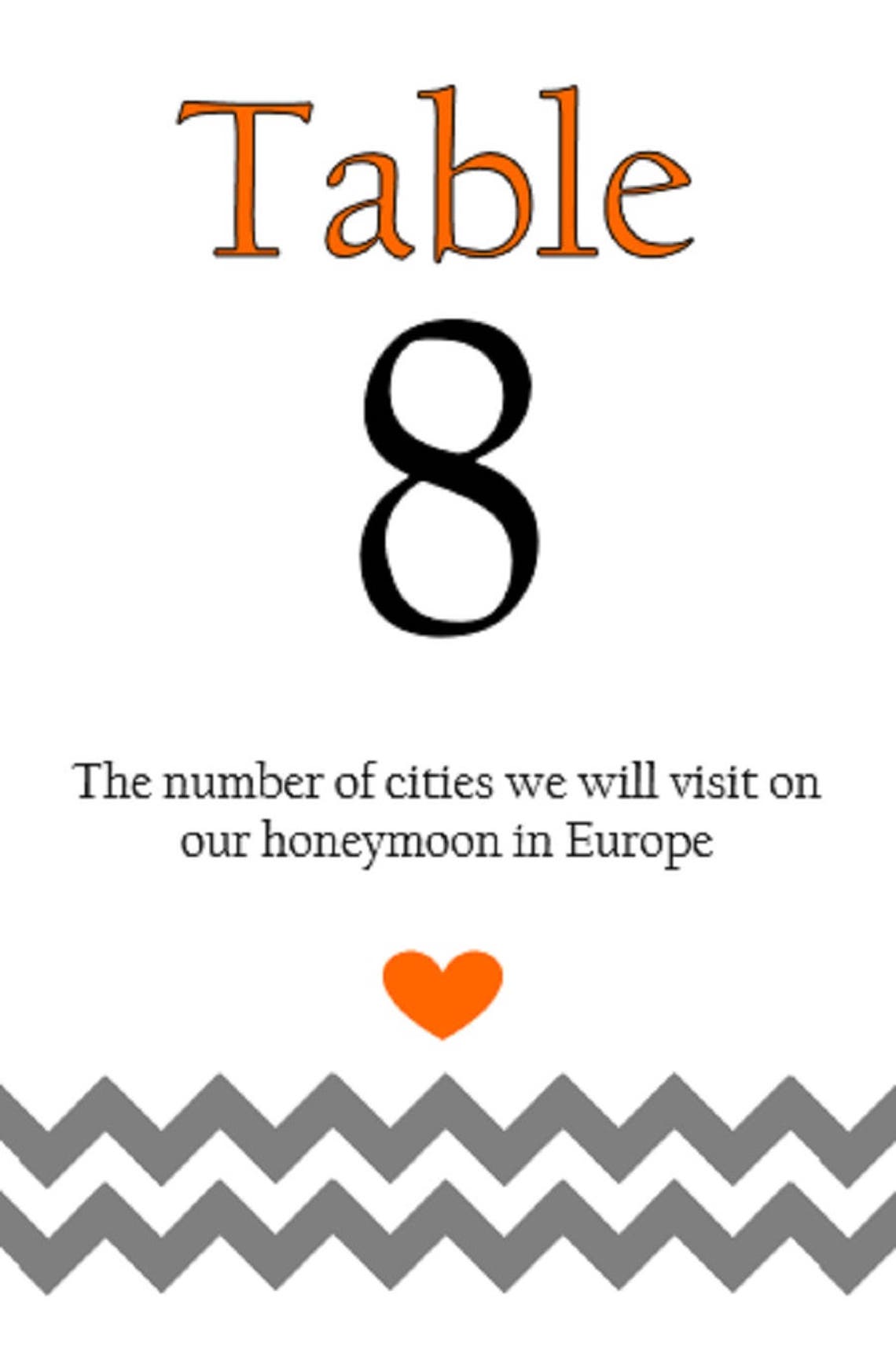 Chevron Wedding Reception Table Numbers | Wedding Decor | Table Decor ...