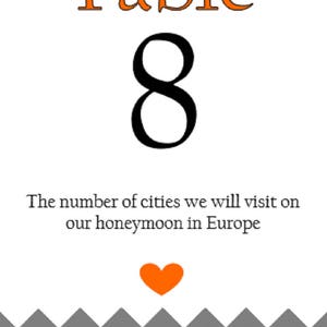 Chevron Wedding Reception Table Numbers | Wedding Decor | Table Decor ...