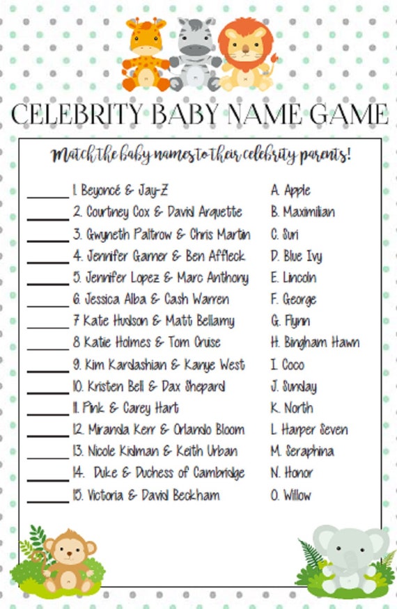 Celebrity Baby Name Game 60 Photos - Moonagedaydream.film