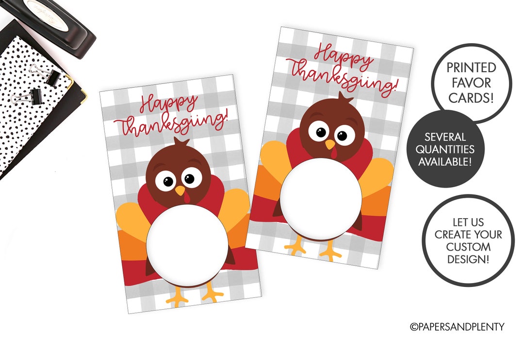 PRINTED Thanksgiving Doh Favor Card, Kids Table Doh Card, Kids Dough ...