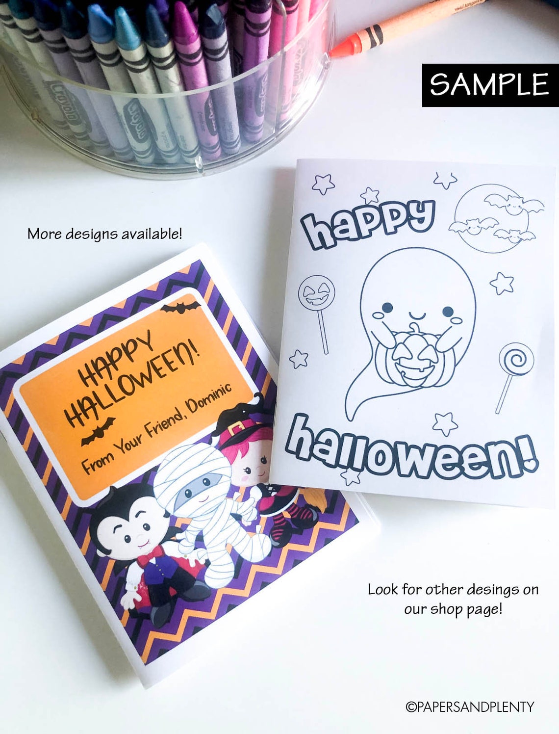 10 Halloween Kids Mini Coloring Books, Kids Activity Book, Kids ...