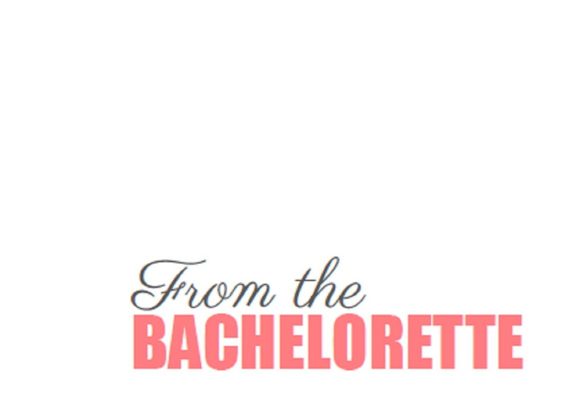 DIGITAL FILE - "from the Bachelorette" Thank You Card | Bridal Shower ...