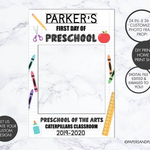 DIGITAL FILE- First Day of School Photo Prop Frame | School Photo Prop ...