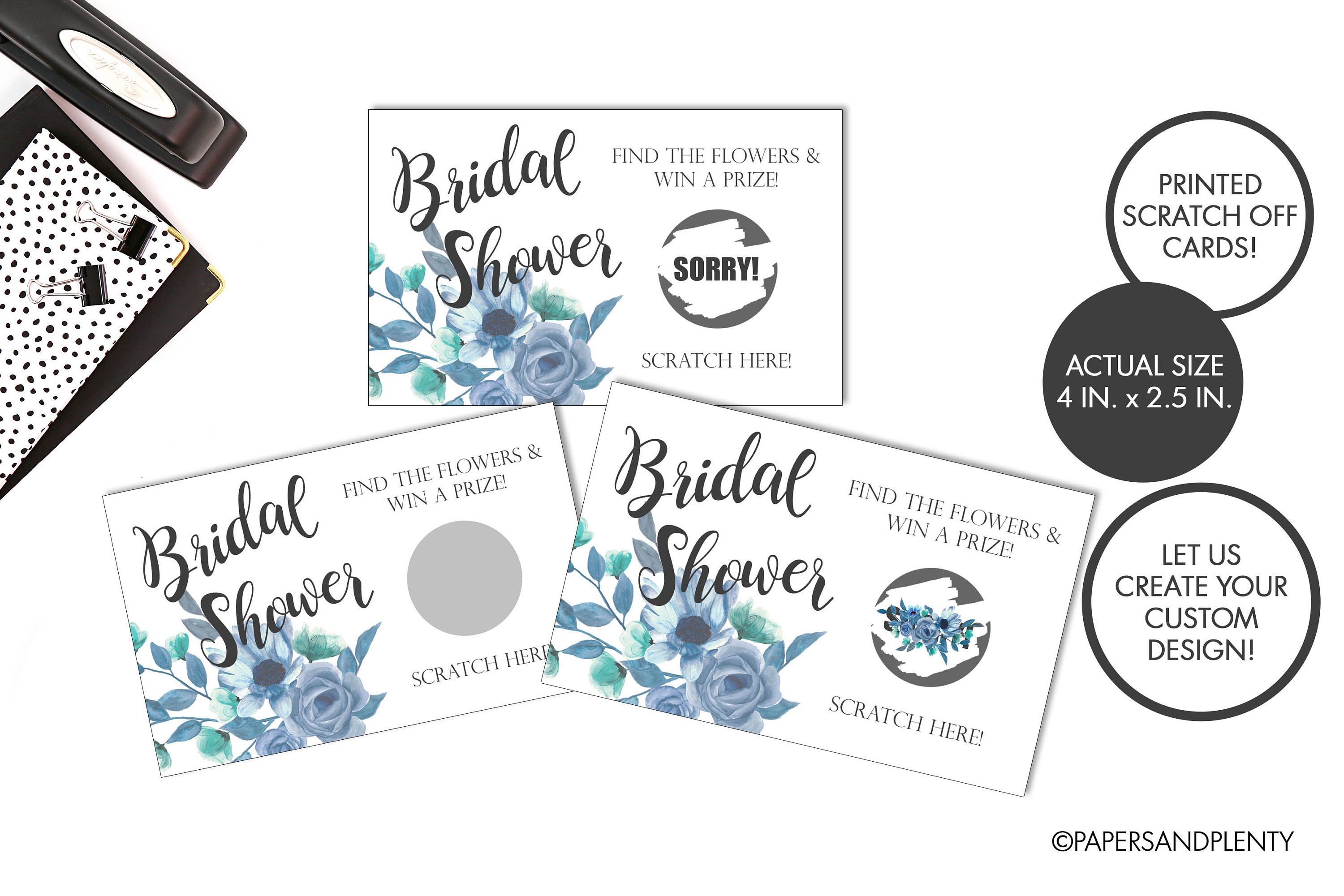 PRINTED Scratch off Cards | Bridal Shower Game | Bridal Shower Activity ...