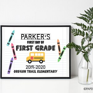 DIGITAL FILE First Day of School 8x10 Photo Prop | School Photo Prop ...