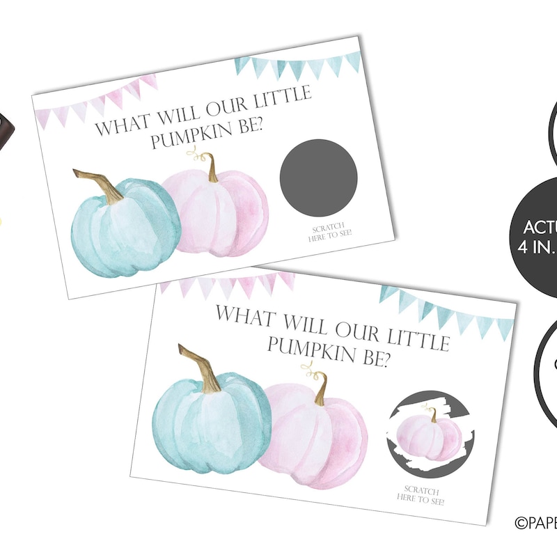 Gender Reveal Scratch off Cards - Etsy