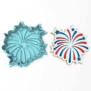 Firework Explosion Cookie Cutter & Stamp Stencil Debosser SHARP EDGES ...
