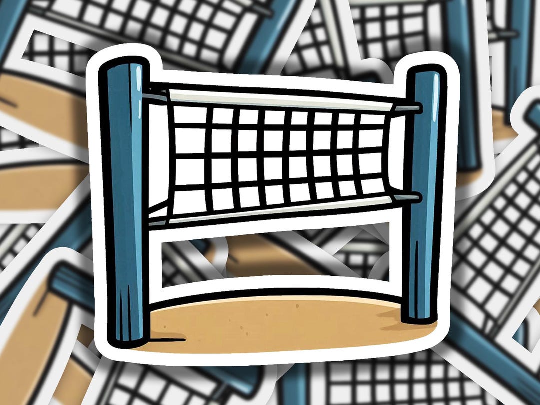 Volleyball Net Vinyl Sticker | Dishwasher Safe & Durable | Custom Sizes ...