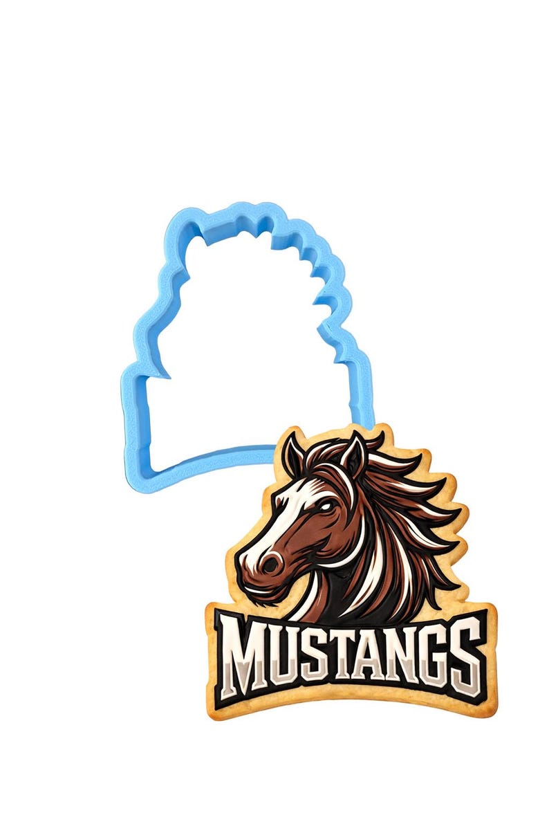 Mustangs Words 2 Cookie Cutter | Stamp | Stencil - SHARP EDGES - FAST ...